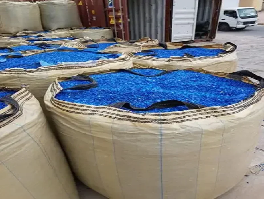 Scrap Hdpe Blue Drum Bales | Hdpe Blue Regrinds | Plastic Bales Drum ...