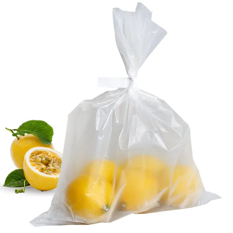 Transparent Food Grade Packaging Poly Flat Bag On Roll For Bread Fruit ...