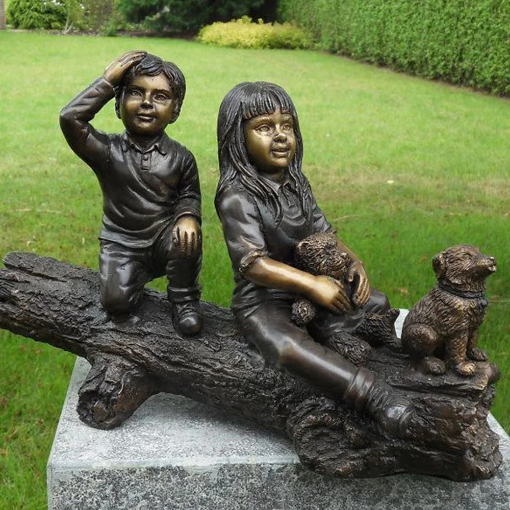 Sculpture Dancing Girl Bronze Children Statue for Sale