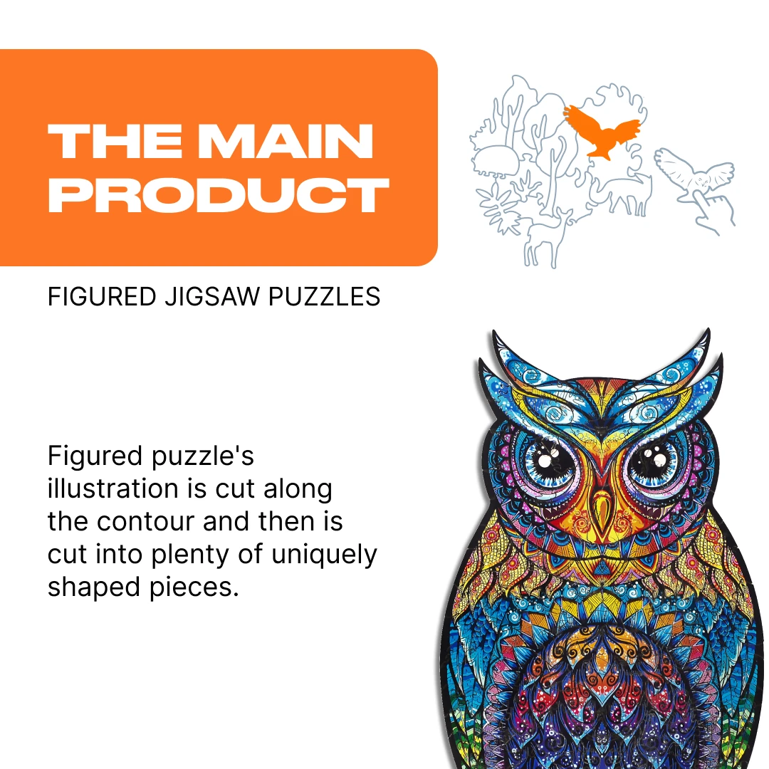 Unidragon Fiery Fox. S 107 Pieces Wooden Puzzle. Wholesale Wooden ...