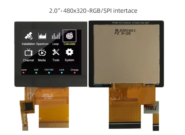 2 Inch Wide Temperature SPI+RGB TFT LCD Display -30°C To 85°C 480x320 ST7701S High Brightness ...