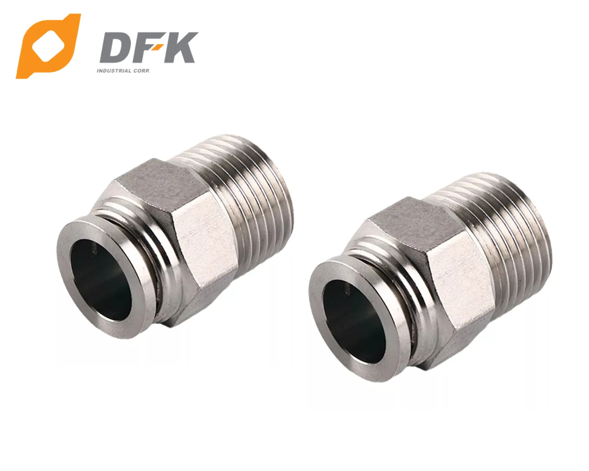 Stainless Steel Male Connectors Push In Pneumatic Fittings - Buy Male ...