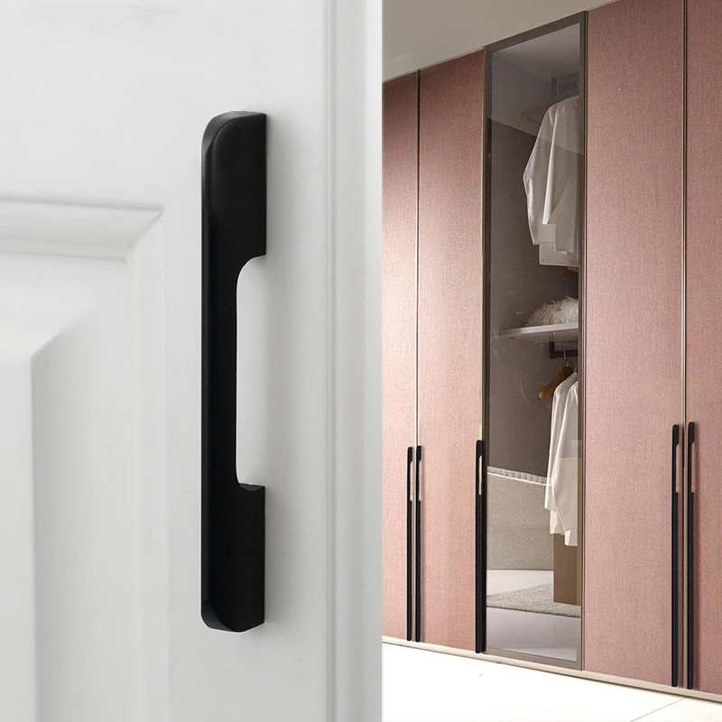 Hoone Made Long Wardrobe Closet Cabinet Door Handle Pulls Black Door ...