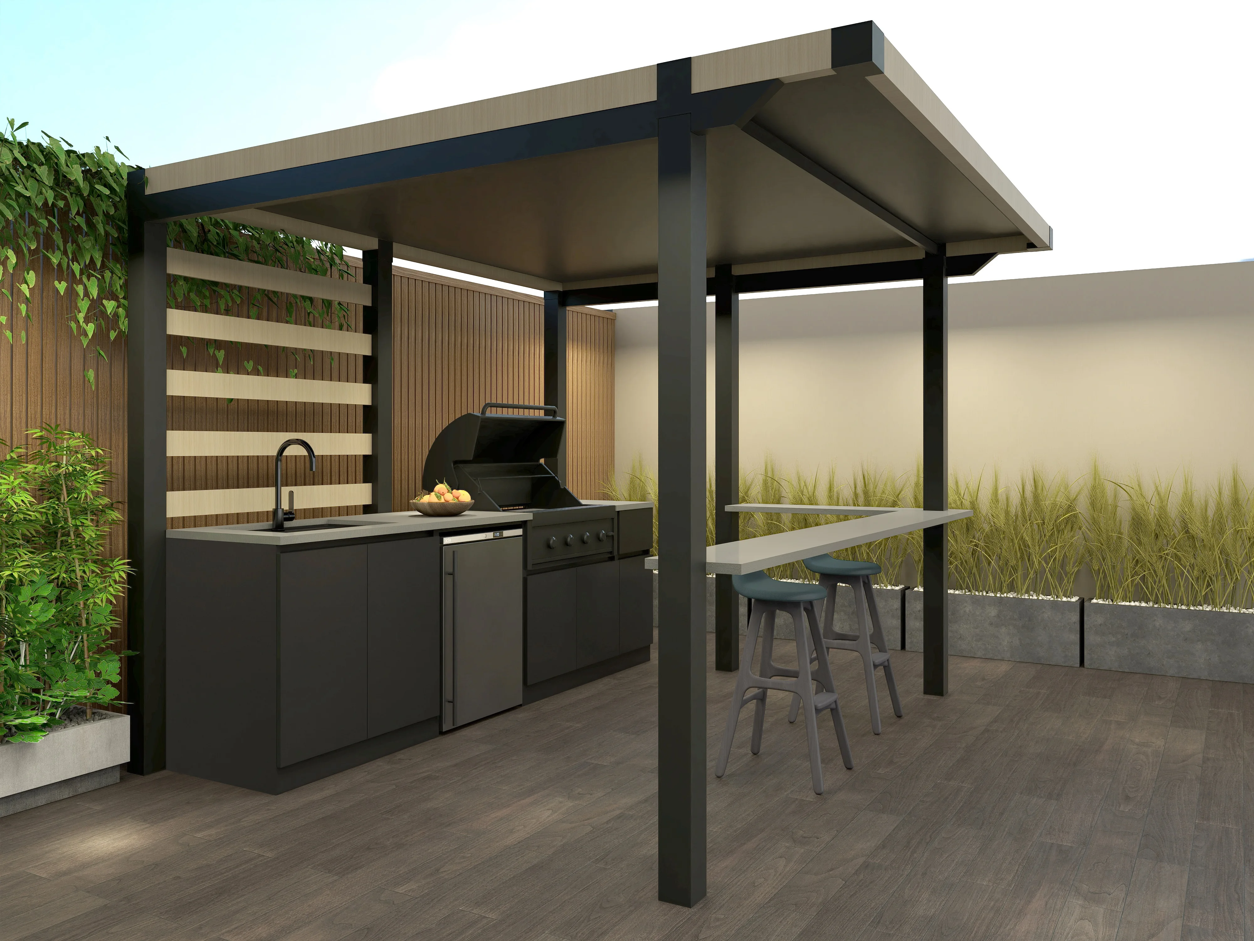 Yardlux Luxury Backyard Pavilion - Outdoor Cooking Paradise