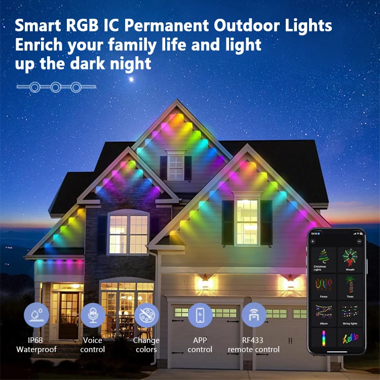 RGB House Light 36V Pixel Kerstverlichting LED Christmas Lights