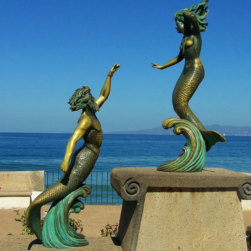 Outdoor Garden Life Size Bronze Mermaids Of Earth Sirena Magdalena ...