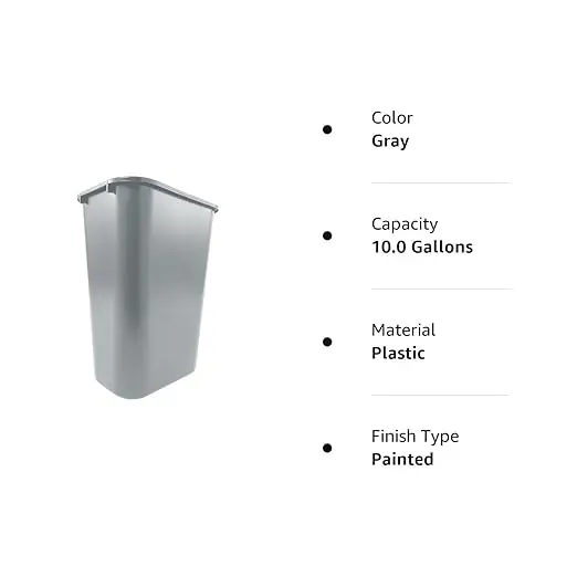 Rubbermaid Commercial Products 41qt/10.25 Gal Wastebasket Trash ...