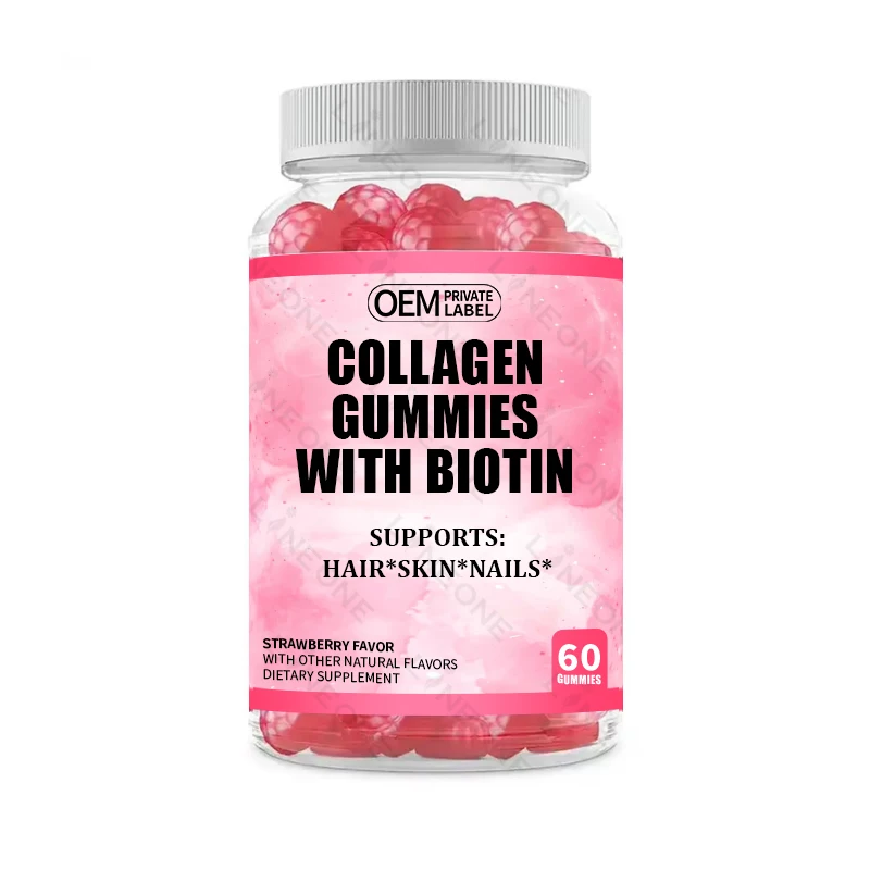 Collagen Gummies Strawberry Gummi Whitening Skin Acne Freckle Smooth ...