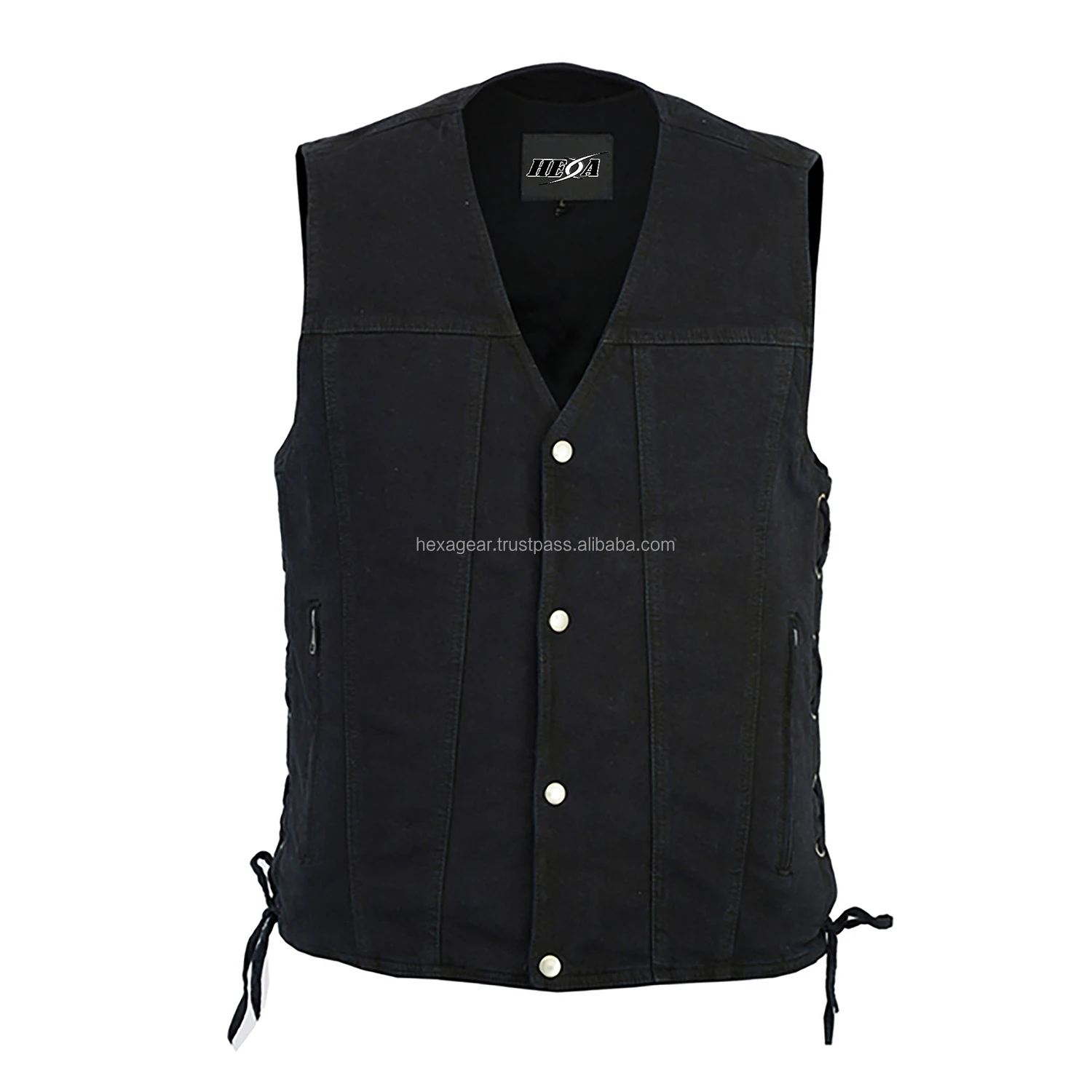 hexa gear brand presents men's concealed carry motorcycle denim vest ...