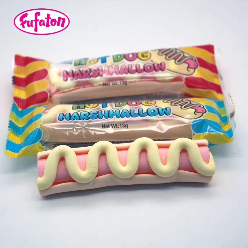 Hot sell fruit flavored hot dog shaped novelty marshmallows| Alibaba.com