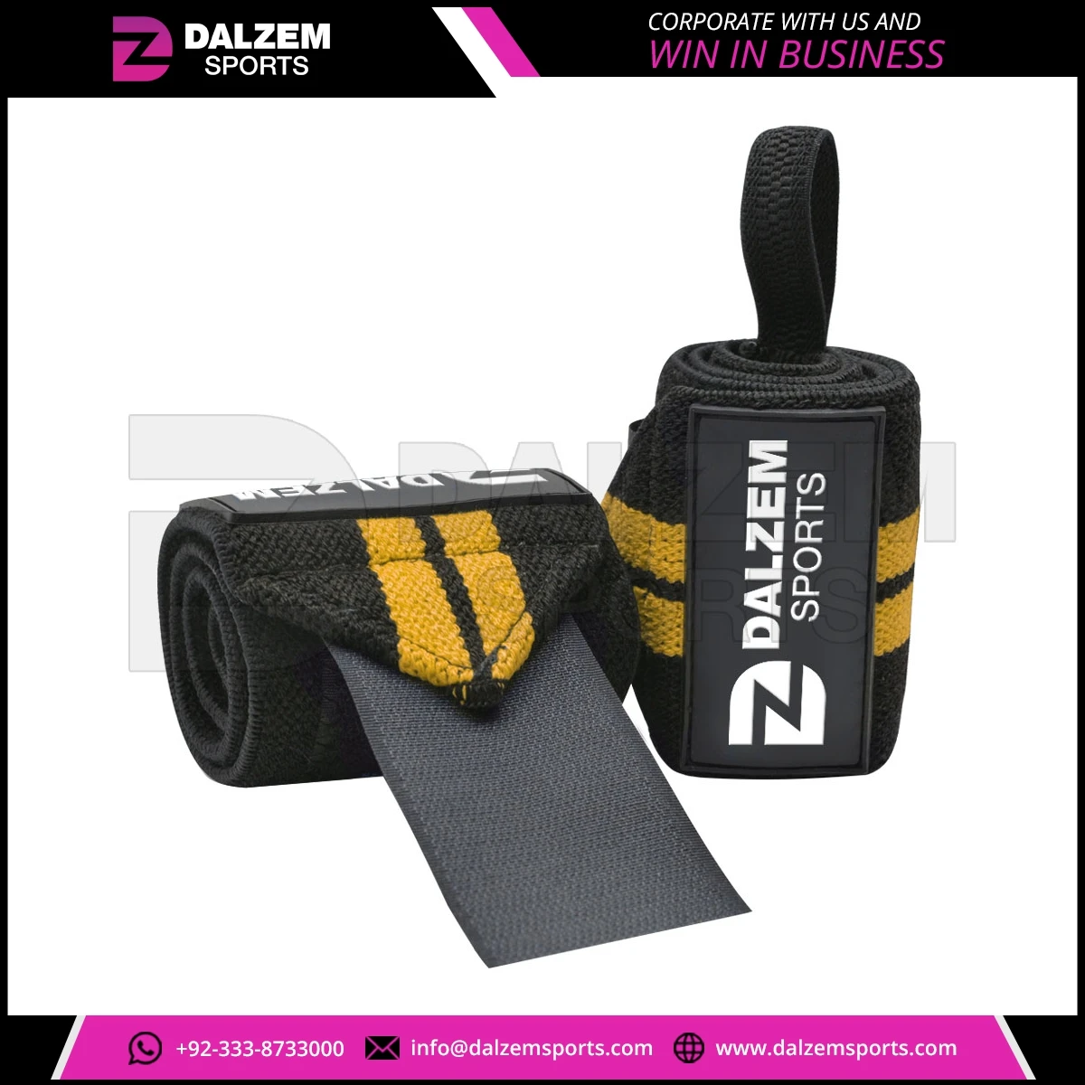 Custom Heavy-Duty Cotton Wrist Wraps Unisex Durable Lifting Support for ...