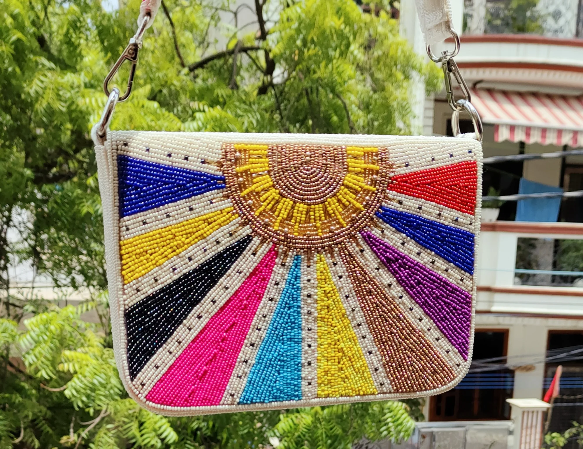 Shop Pastel Handbag Designer - Beaded Clutch Bag Wholesale