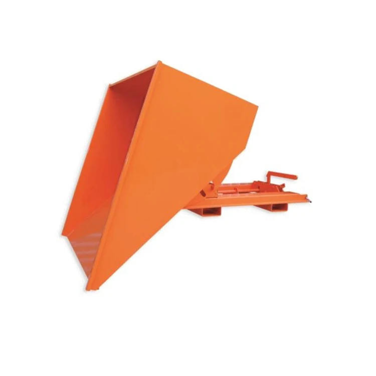 1.8m Self Dumping Trash Hopper Tipping Skips Tipper Chain Lift Bins ...