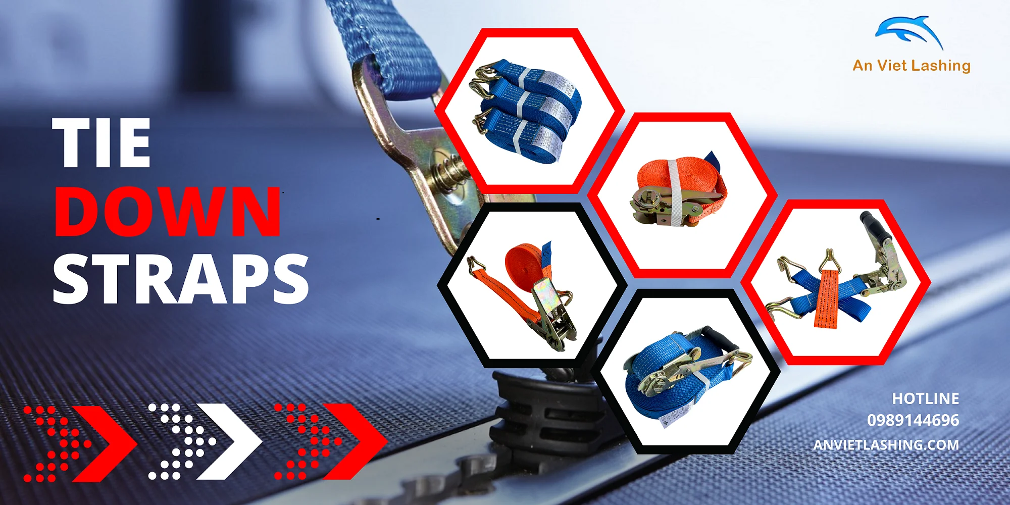 Ratchet Tie Down Straps 50mm 2 Inches Blue Color With Customized Length - Buy Hook Equiment ...