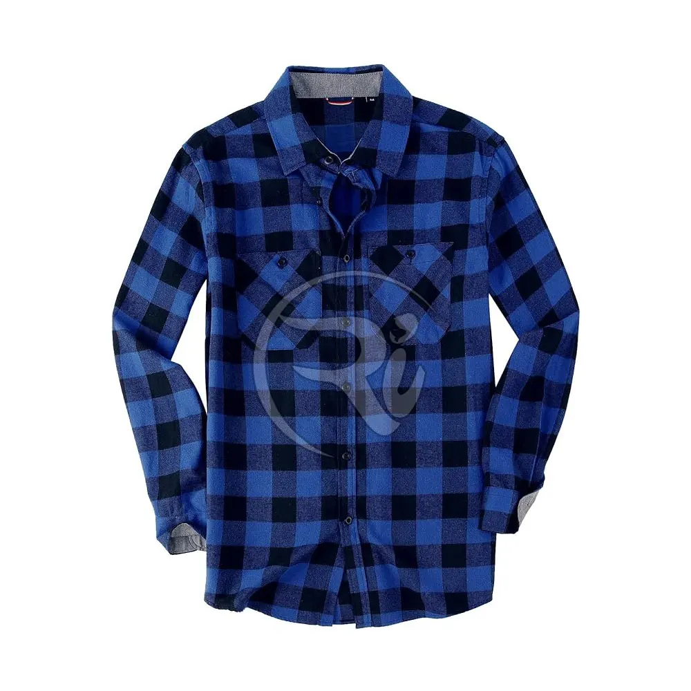 Simple Plain Color Flannel Shirt Full Sleeve Breathable Men Flannel T ...
