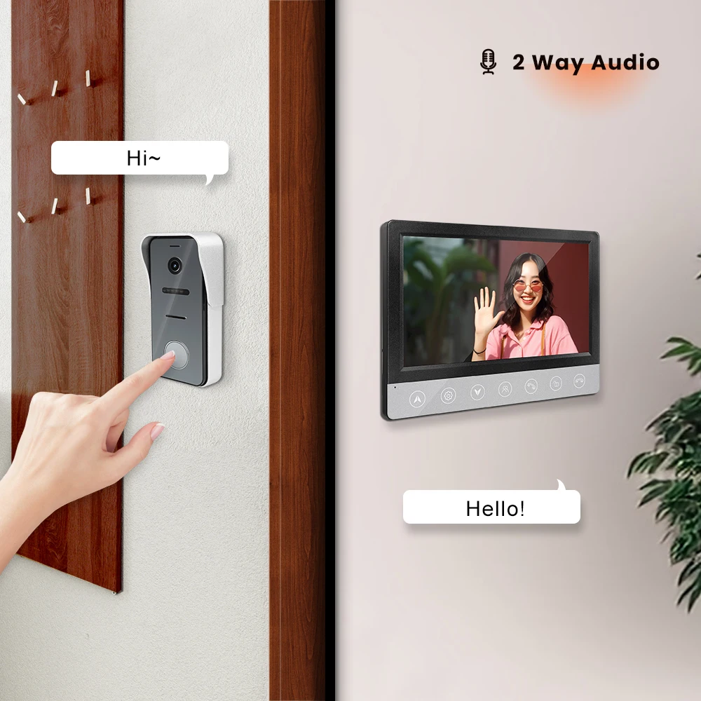 4 Wire Video Door Phone Intercom System for Home Security