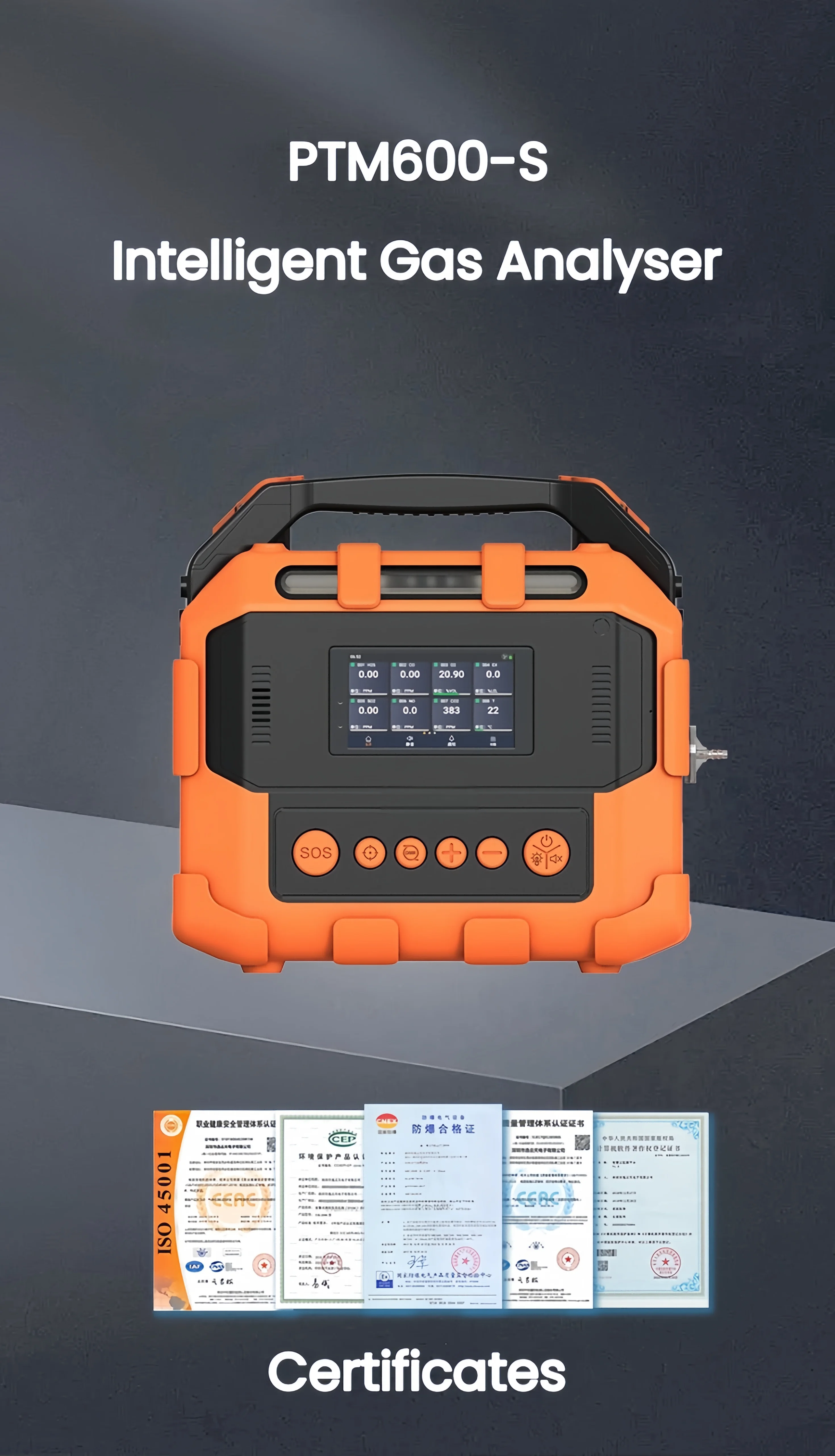 Ptm600-S Portable Analyzer for Gases, PM, Radiation, and Environmental ...