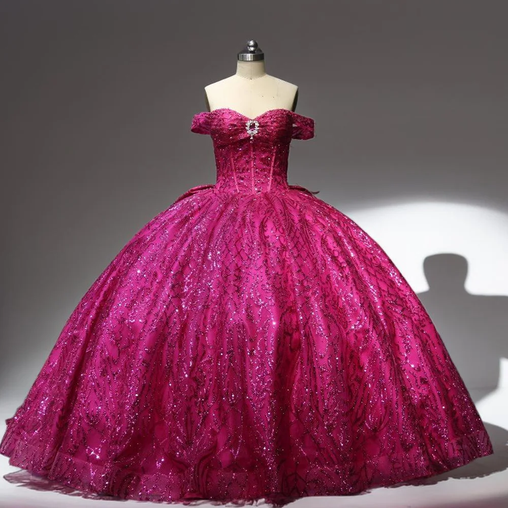 Jancember Wc011 Chic Raspberry Bow Quinceanera Party Women's Dresses ...