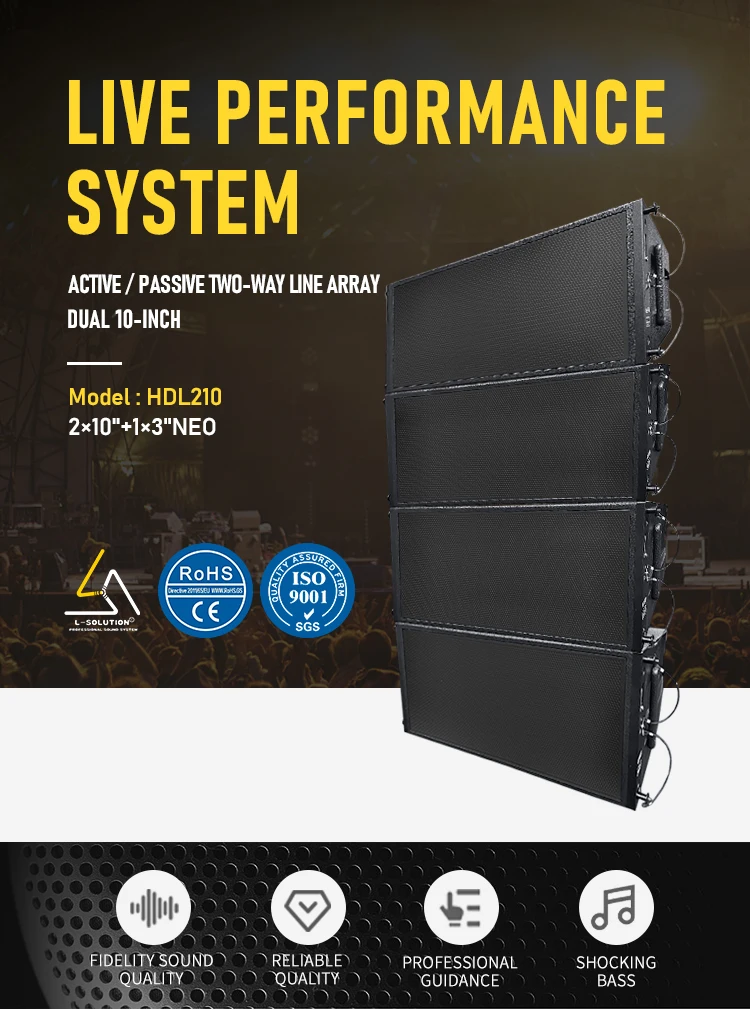 Professional 2-Way Dual 10 Inch Neodymium Indoor Outdoor Audio System ...