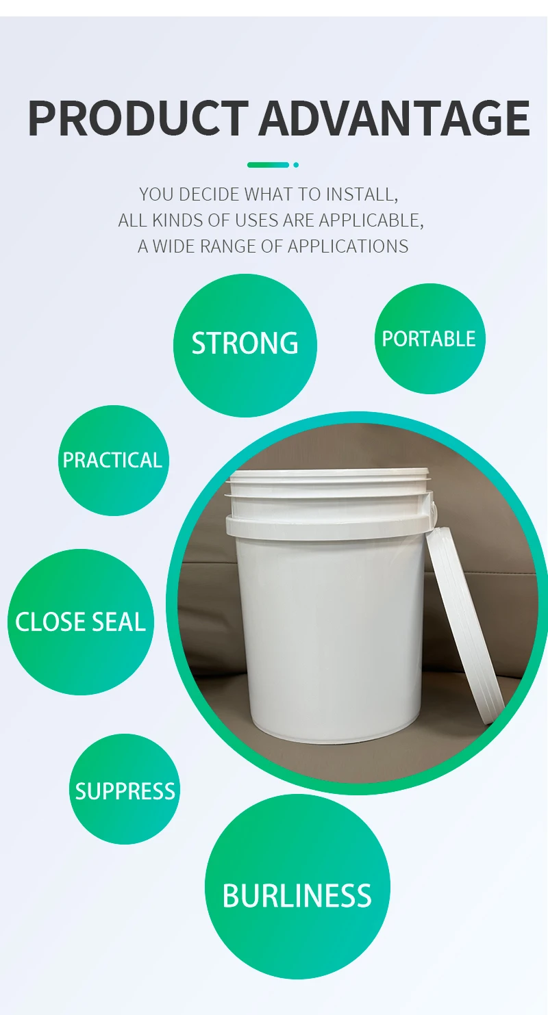 Factory Direct Food-Grade Plastic Buckets Square and Cylinder Shapes ...