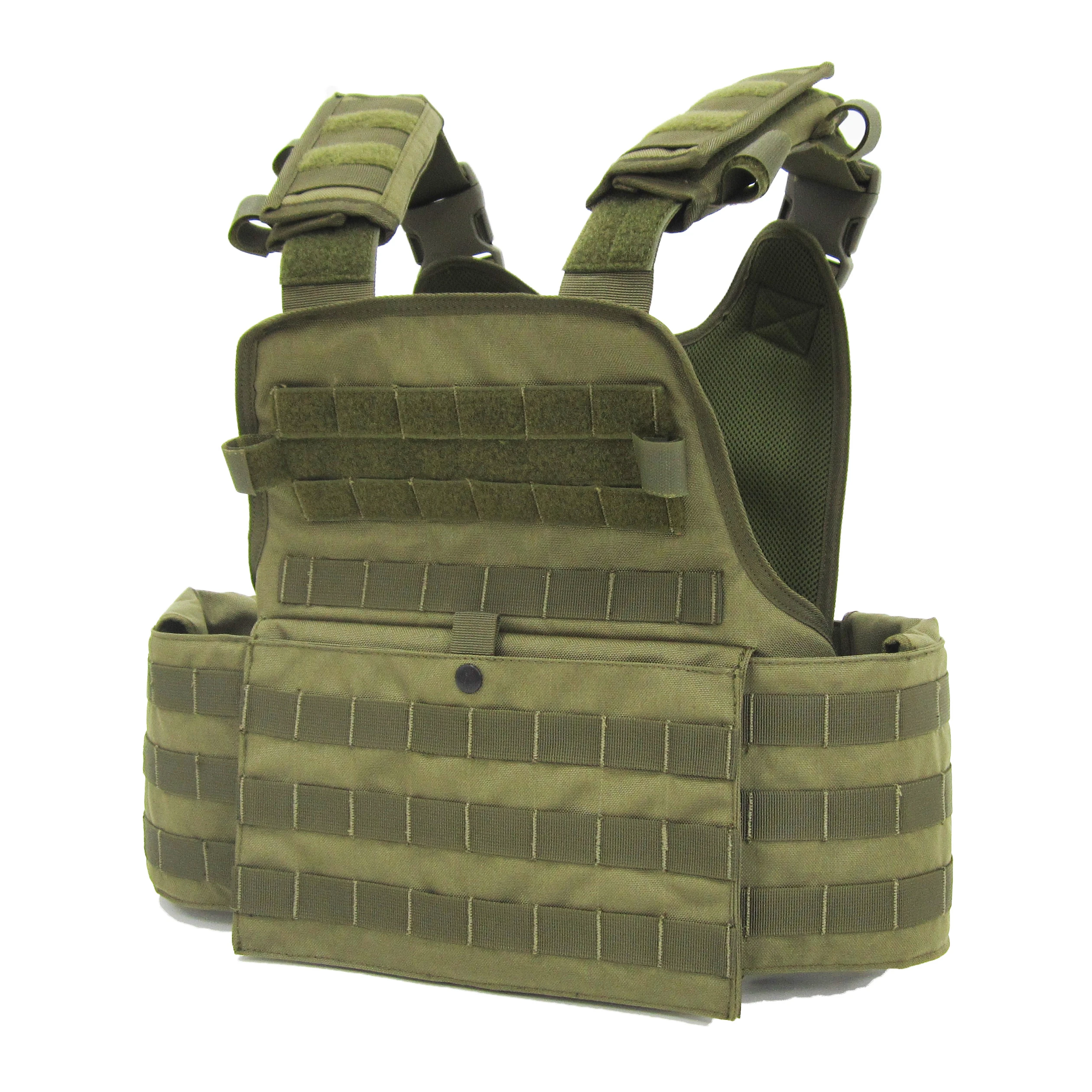 Green Color Vest Tactical Vest , Molle Tactical Mesh Vest, Plate ...