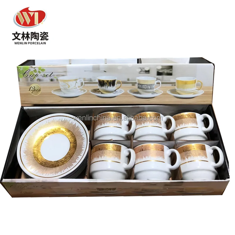 Wholesale High Quality Arabia Golden Color Ceramic Coffee Cup and ...