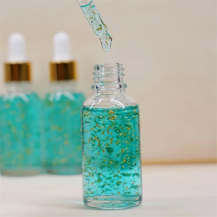 Natural Blue Copper Peptide 24K Gold Foil Serum for Anti-Aging & Deep ...