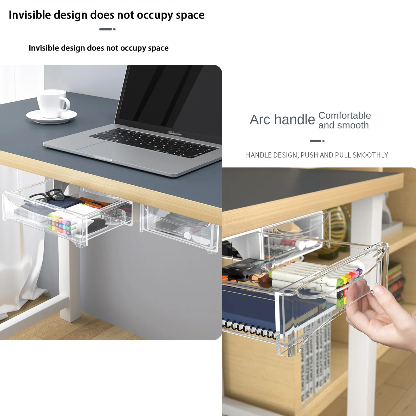 Invisible Drawer Under The Office Desk Without Punching Holes Large ...