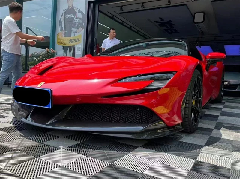 Front Lip Front Corner Front Spoiler Body Kit For Ferrari Sf90 Oem ...