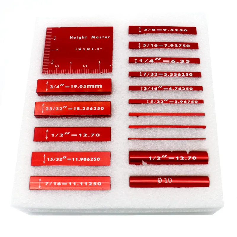 17pcs Setup Blocks Height Gauge Set Precision Aluminum Setup Bars For ...