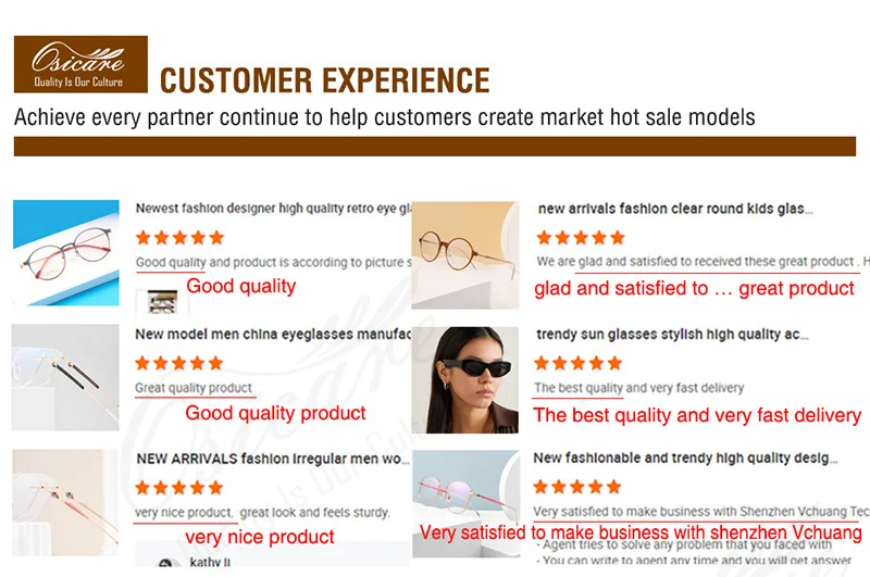 Osicare 6537 Luxury Brand Designer Lens Custom Logo Eyewear