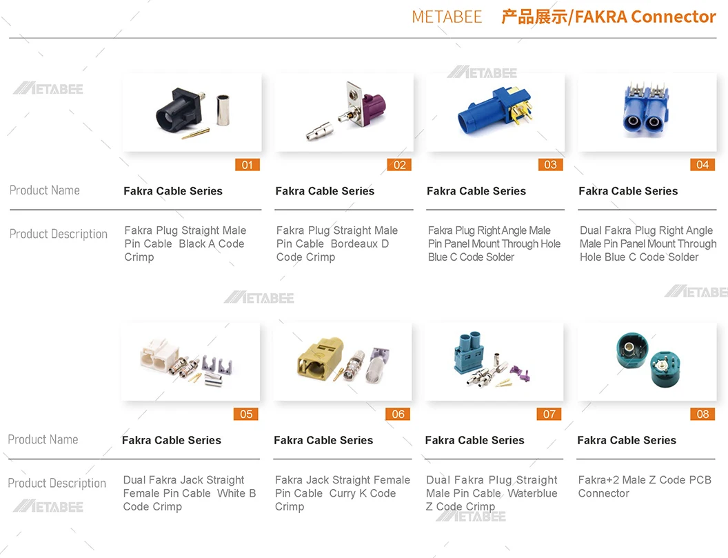 Fakra Connector Angle Male End Launch PCB Mount Right Angle 9001 Radio ...