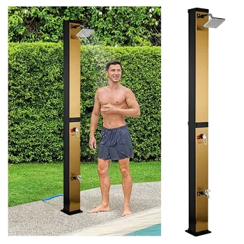 2024 40l Luxury Golden Outdoor Solar Shower Column Garden Swimming Pool ...