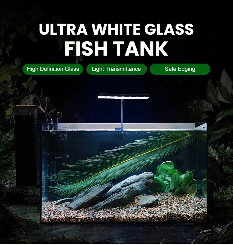 Factory Bedroom Desktop Small Aquarium Fish Tank Ultra White Clear ...