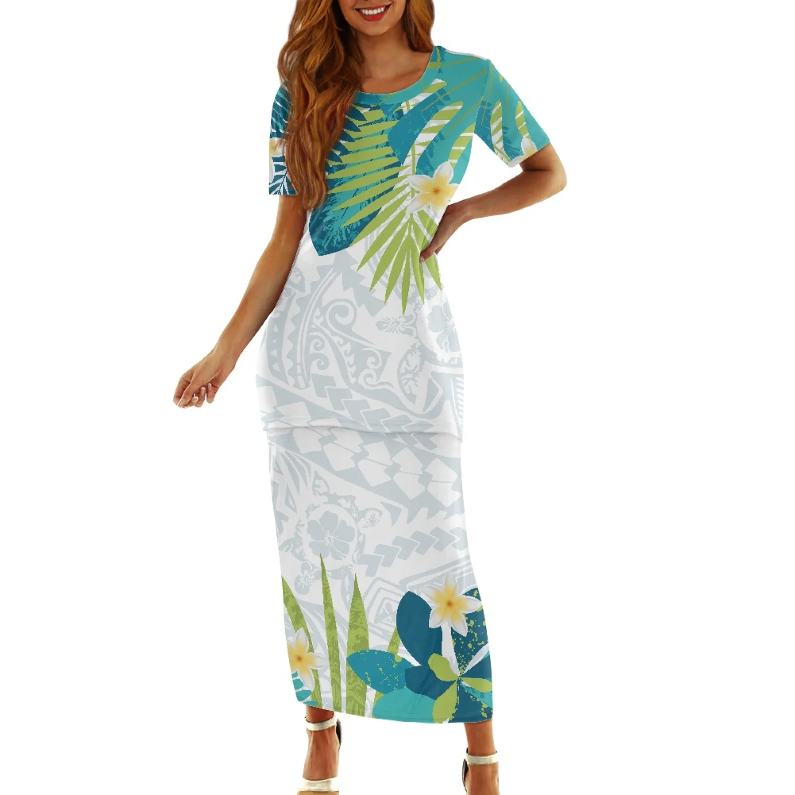 Samoa Puletasi Polynesian Tribal Fiji Print Custom Sets