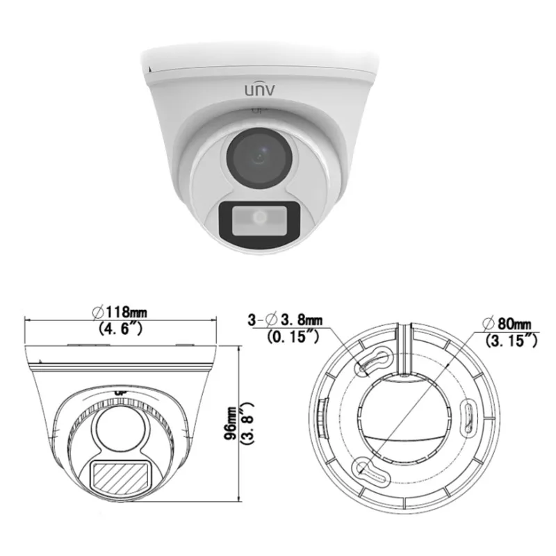 2023 Uniview Cheap Uac-t112-f28(40)-w 2mp Colourhunter Hd Fixed Turret Analog Camera - Buy Unv ...