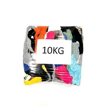 Dark Color Wiping Waste Used Industry White Cotton Rags Mixed Color T ...