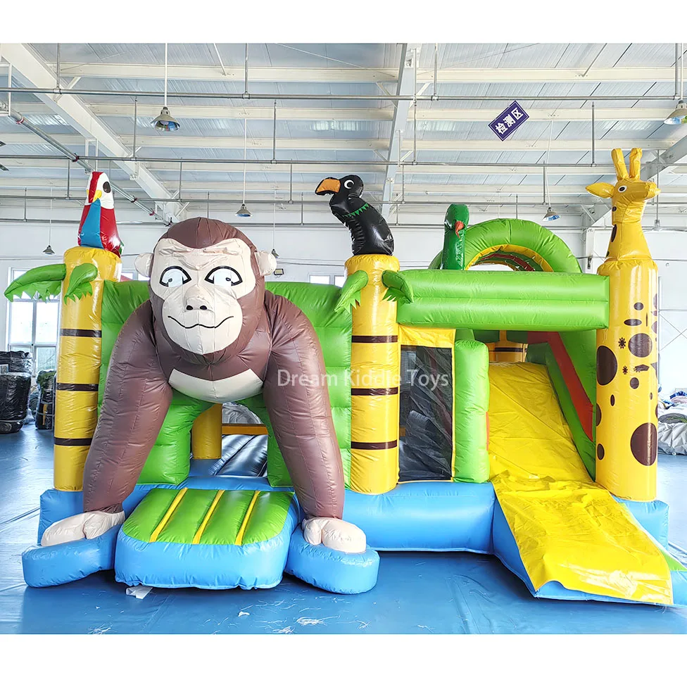 Monkey Inflatable Jumper Jungle Animal Jumping Bouncer Monkey ...