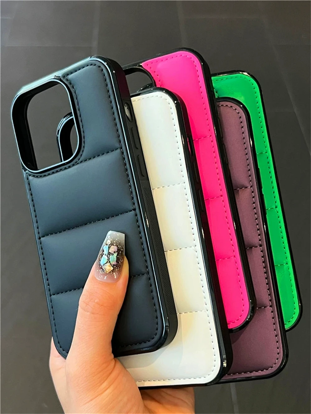 Fashion Down Jacket Puffer Soft Fabric Silicone Shockproof Cover Case ...