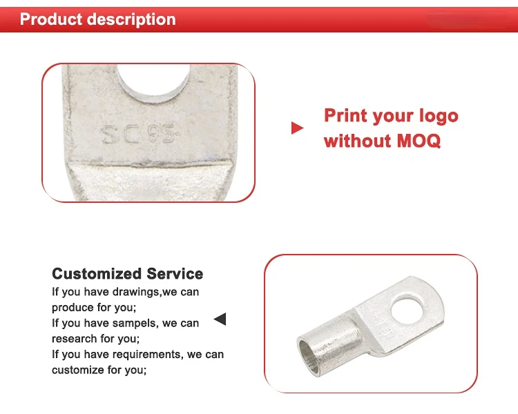 Copper Tube Sc Automotive Terminals Non-insulated Cable Lug Connectors ...