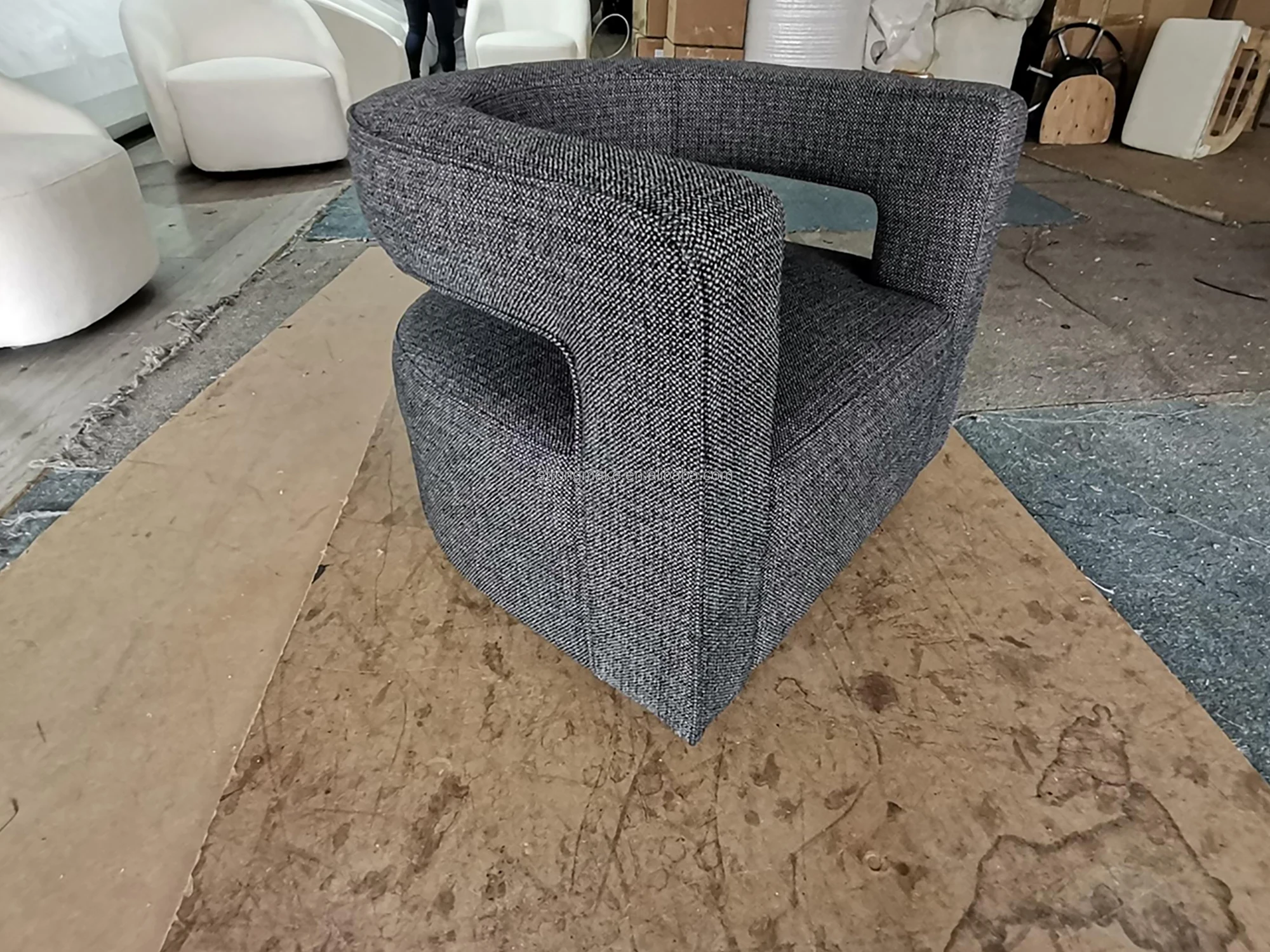 Nordic Rotating Accent Armchair Leisure Arm Sofa Modern Luxury Design ...