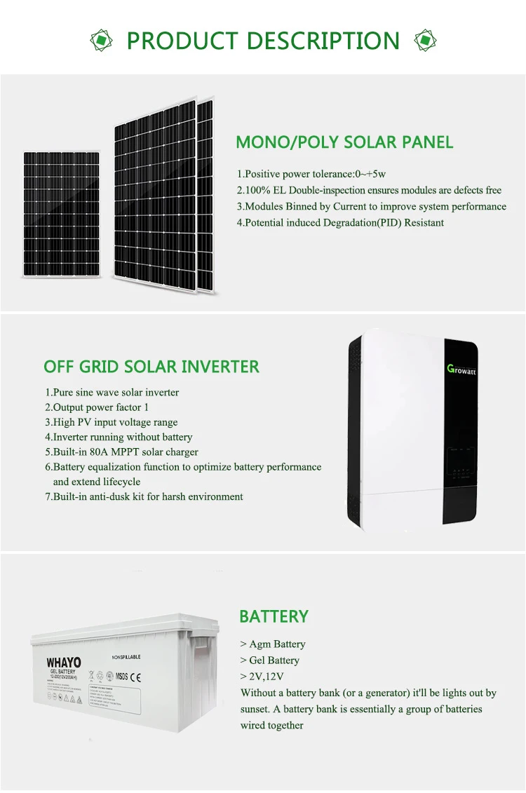Global Installation Solar Panels System 5kw 10kw 20kw Off Grid Home ...