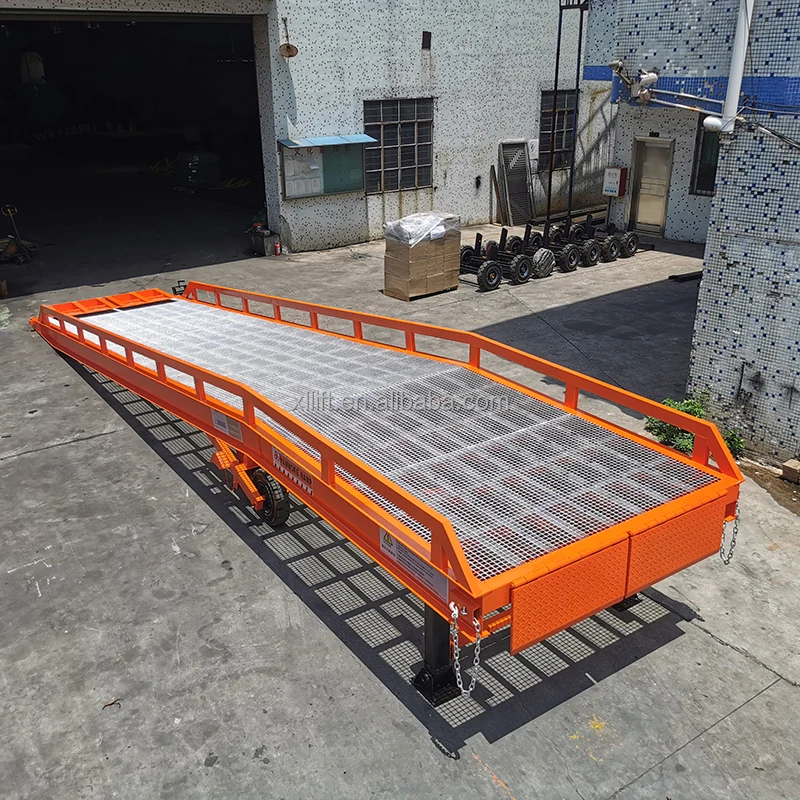 Loading Lifting Height Hydraulic Ramps Hydraulic Mobile Yard Forklift ...