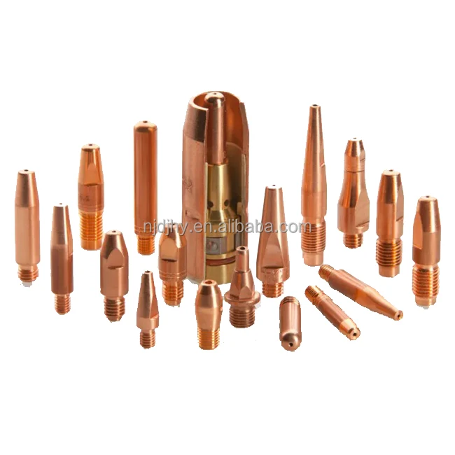 E-cu Or Cucrzr Welding Contact Tips Mig/co2 Copper Contact Tip Welding Accessories - Buy Welding ...