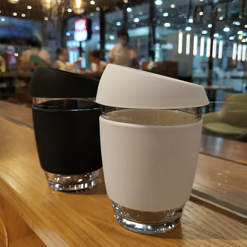 Custom Logo Eco-friendly 8oz/12oz Double Wall Glass Coffee Cup Coffee ...