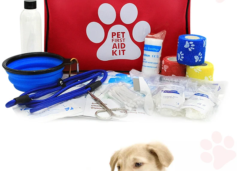 Medical Pet Vet Travel Outdoors Essential Portable Dog Cat First Aid ...
