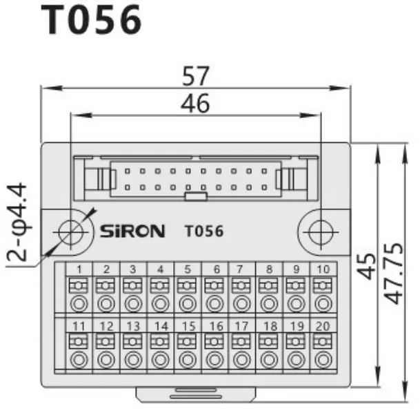 Siron T056 Shrapnel Terminal Block Breakout Board 20p Connector General ...