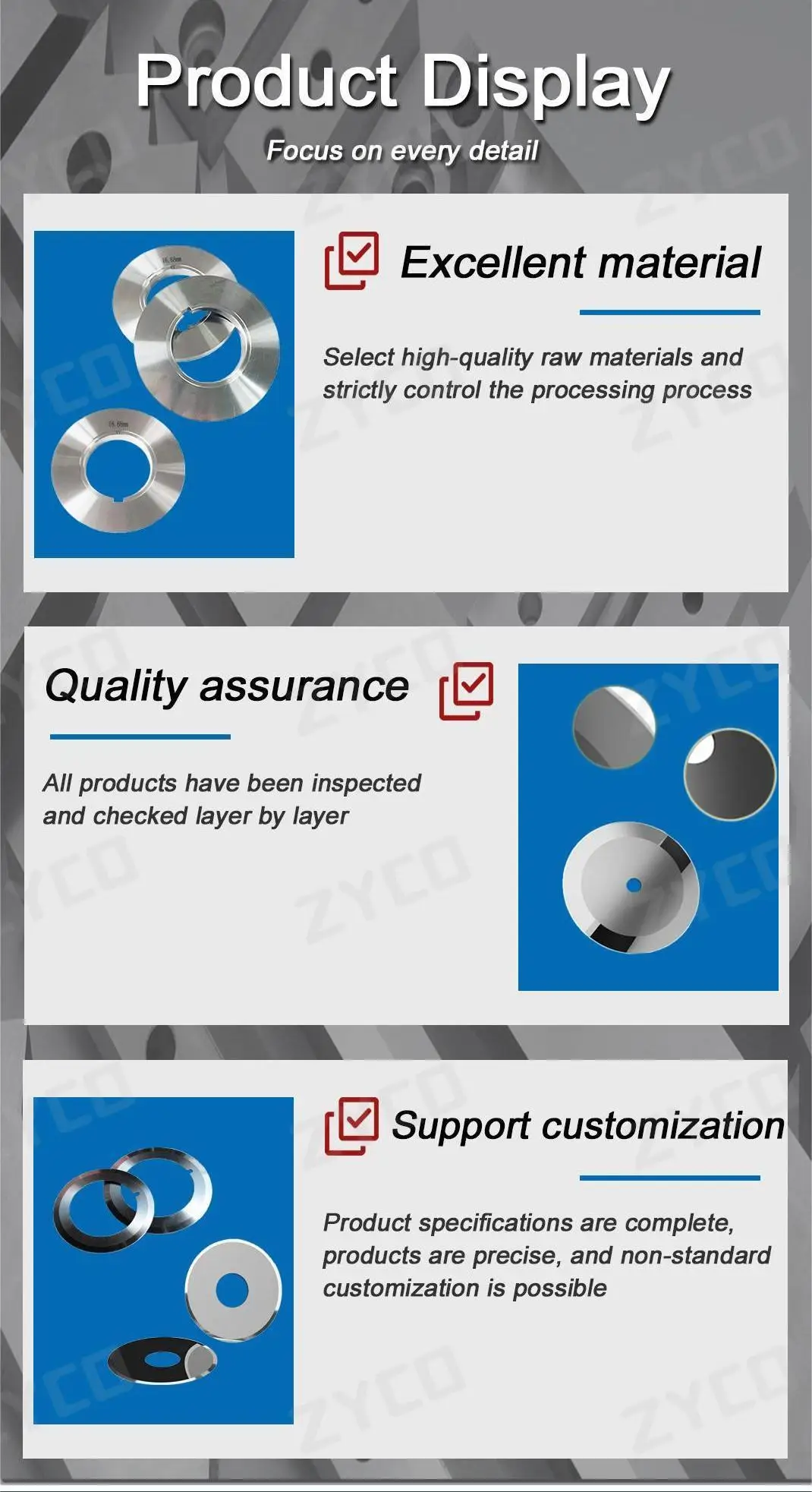 High Quality Heat Treatment Machine Blade Cutters With Tungsten Steel ...
