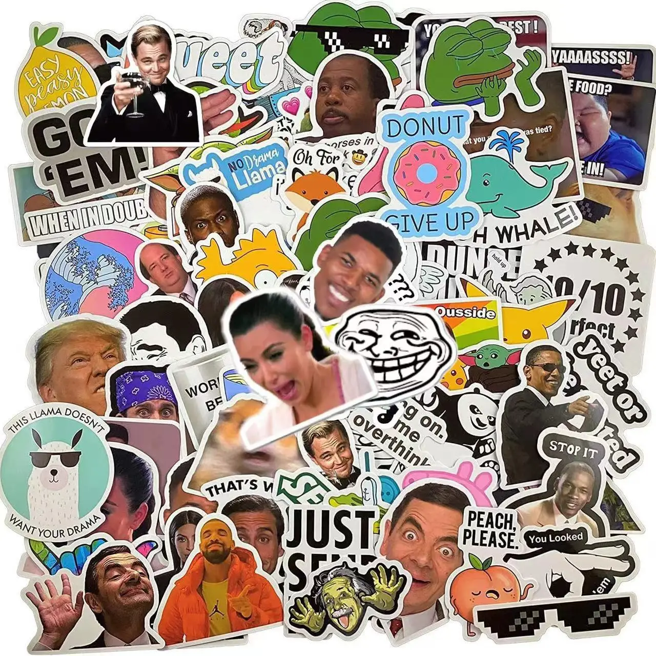 100PCS Waterproof Funny Meme Stickers Pack for Laptop, Trendy Vinyl ...