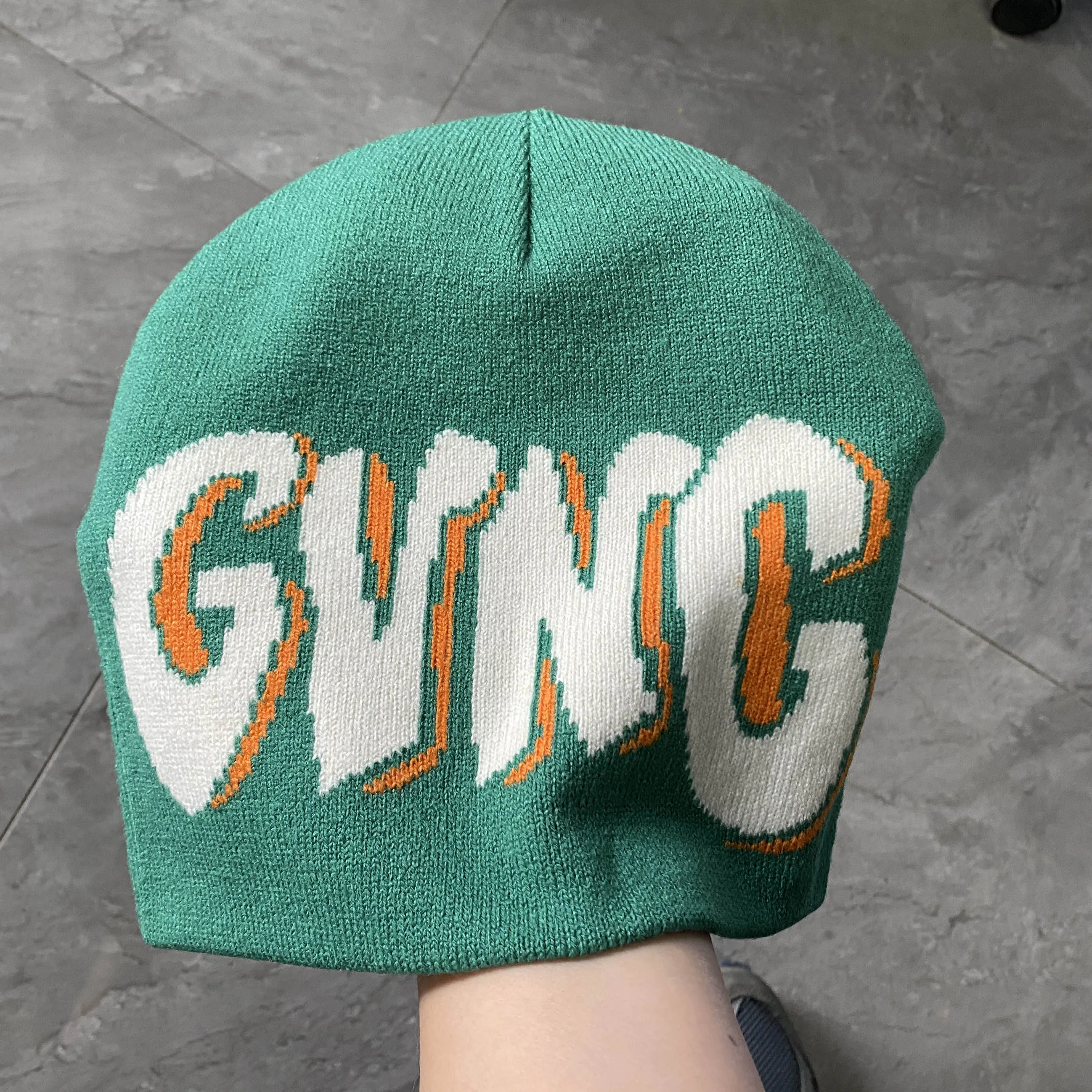 Custom Logo Graphic Design Photo Print Jacquard Woven Knit Unisex ...